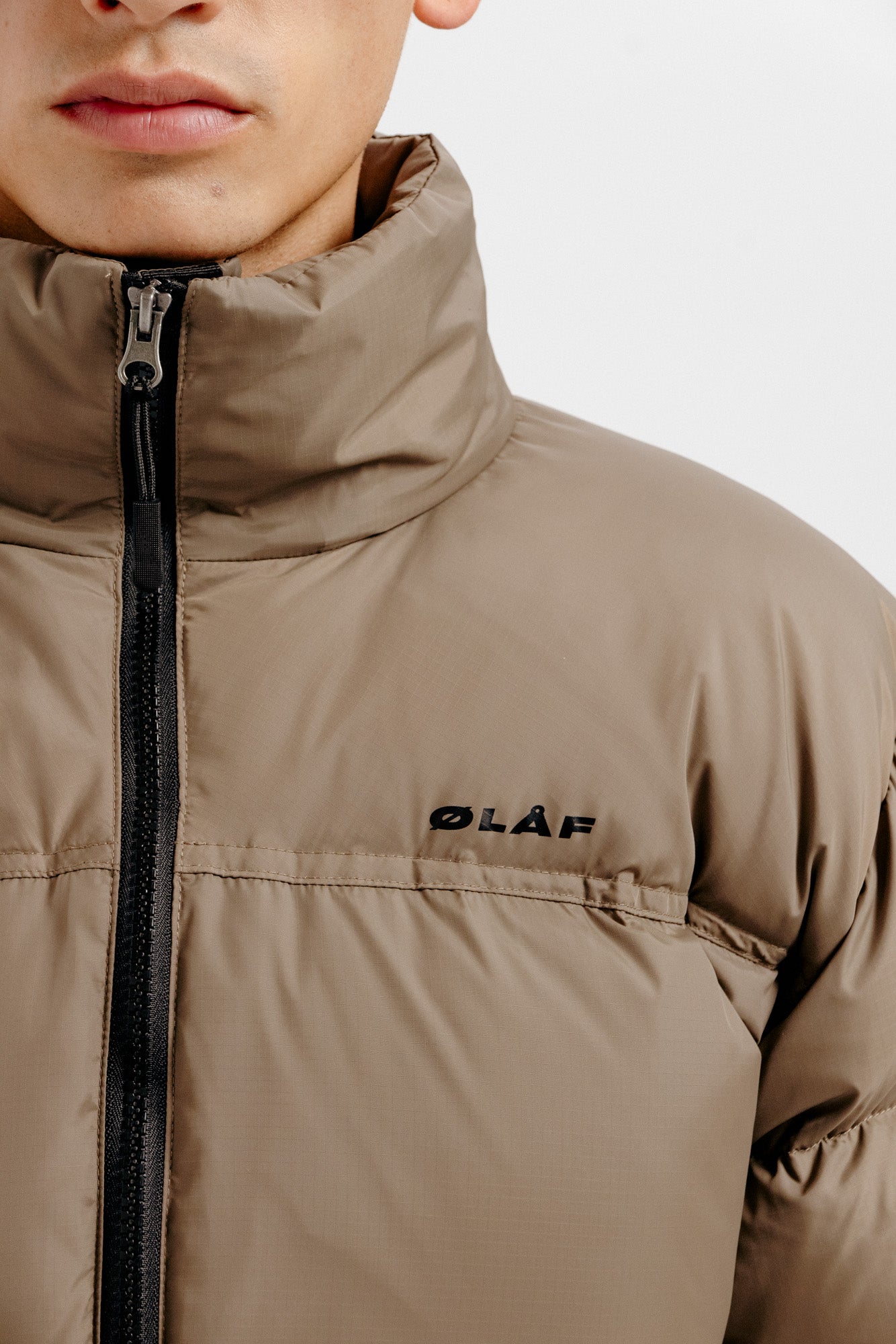 Puffer Jacket - Taupe – ØLÅF